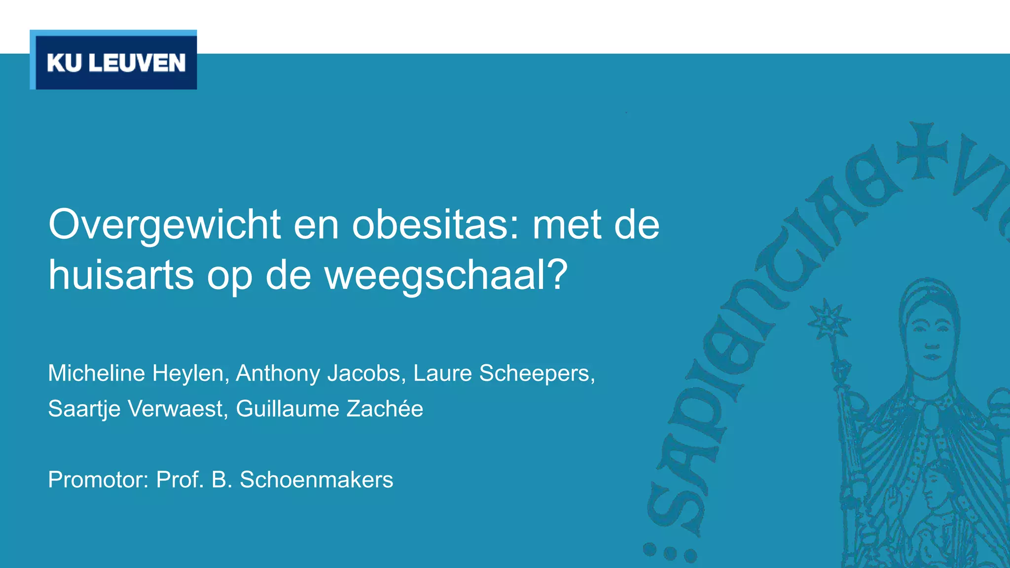 Presentatie eindwerk overgewicht en obesitas | PPTX