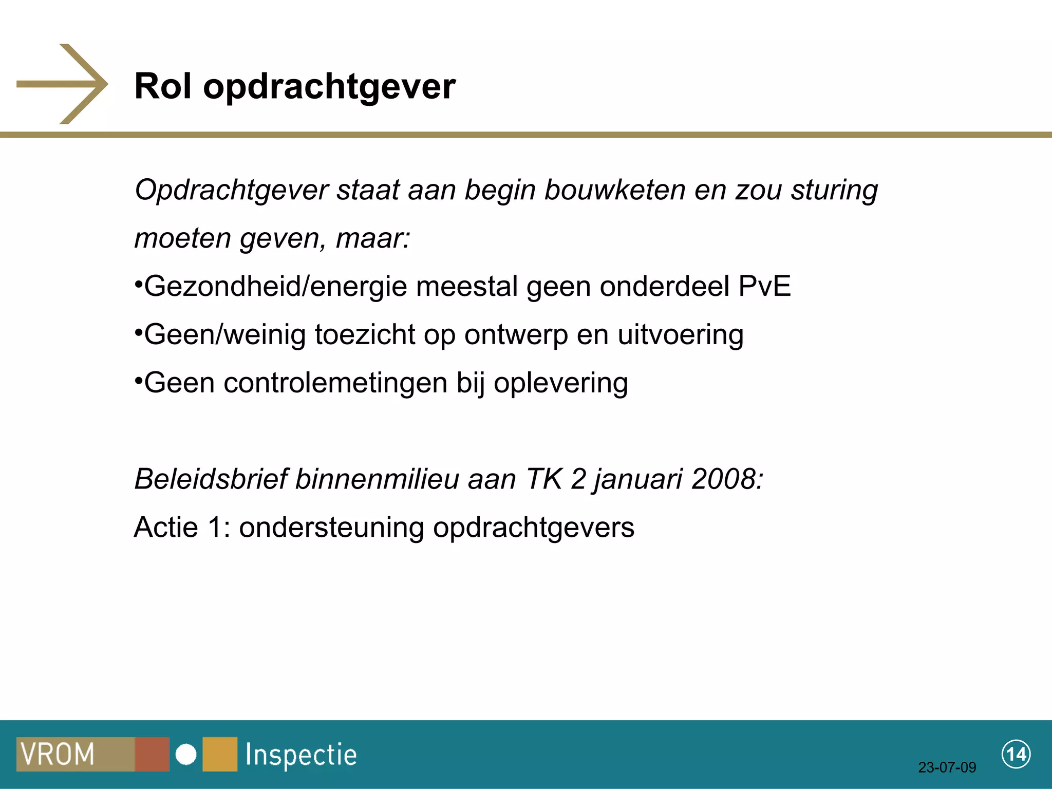 Presentatie Erik Kool (VROM Inspectie) | PPT
