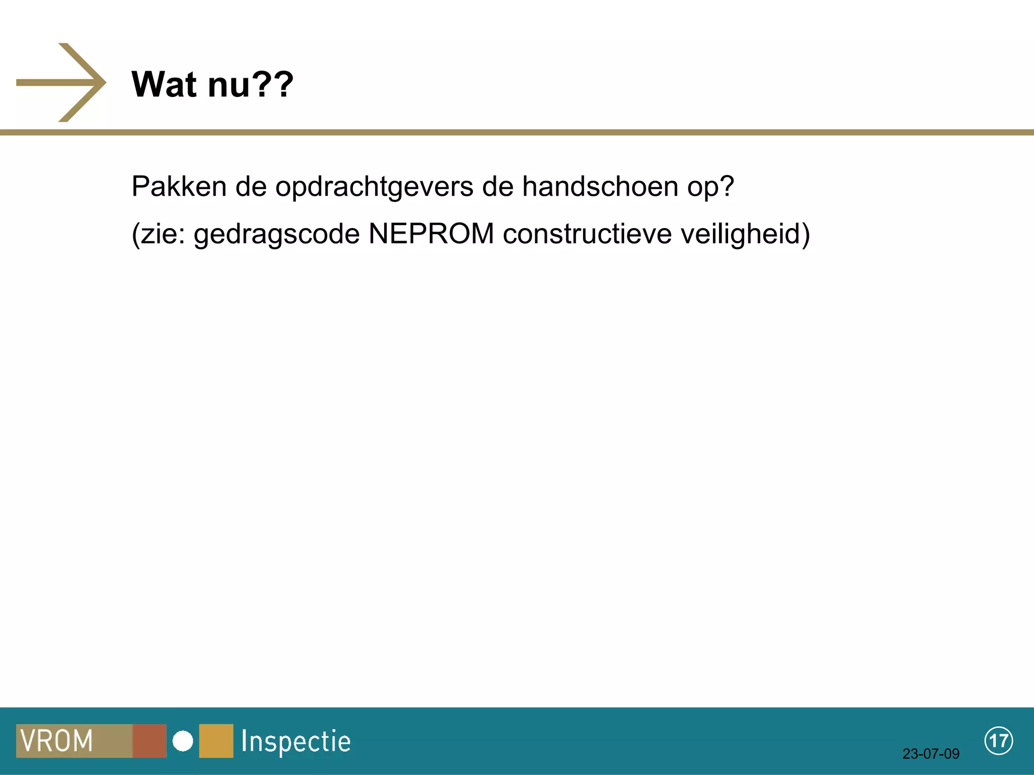 Presentatie Erik Kool (VROM Inspectie) | PPT