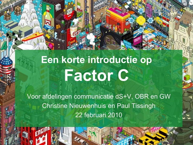Presentatie Factor C Stadsontwikkeling Linked In Groep | PDF | Politics