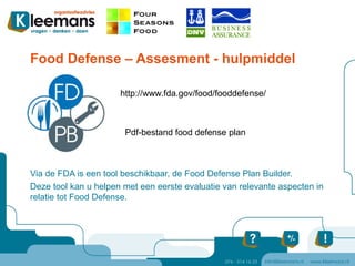 Presentatie food defense workshop Kleemans-DNV 31-10-2013 | PPT