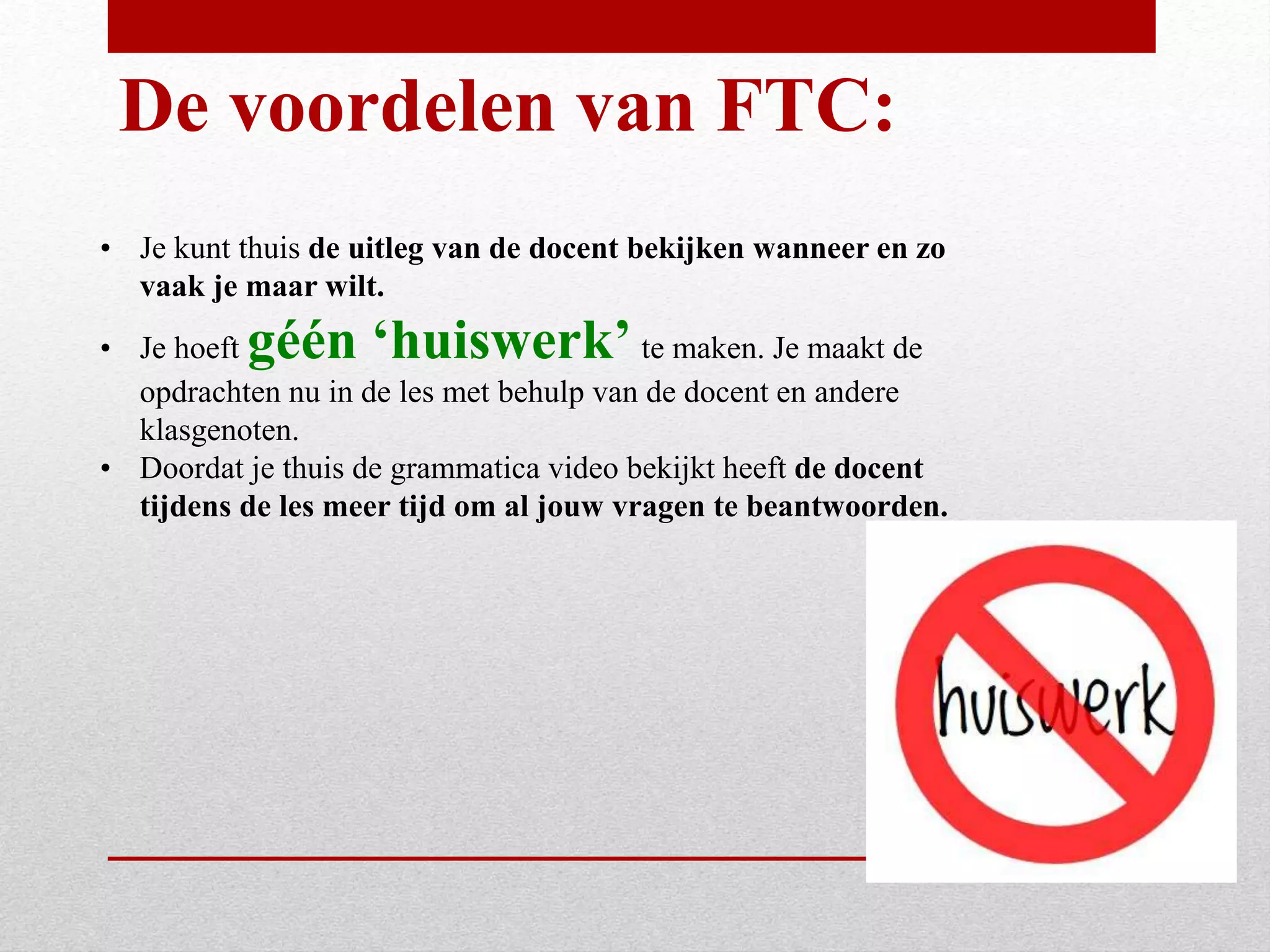 Powerpoint presentatie FTC voor de lessen Spaans | PPTX