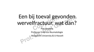 IWO Meeting 13 april 2022 - Prof. Dr. Piet Geusens | PPT