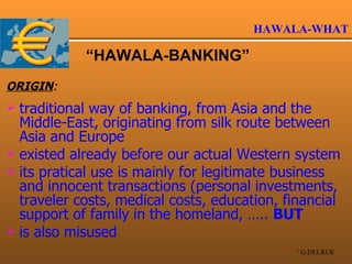 Presentatie hawala banking english version | PPT
