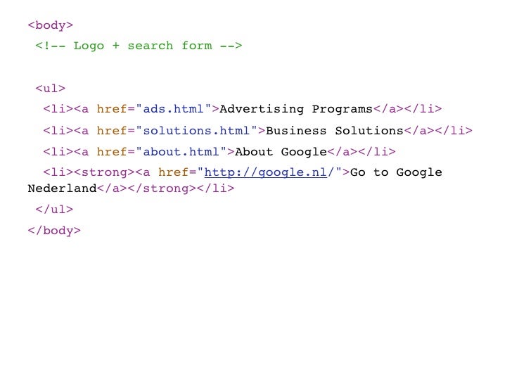 HTML presentation for beginners