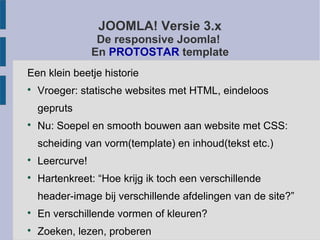 Presentatie joomla3 responsive Protostar template | PPT
