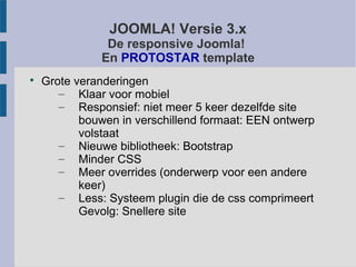 Presentatie joomla3 responsive Protostar template | PPT