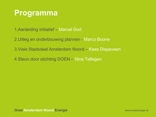 Presentatie Onze energie | PDF