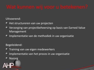 AHP Projectbeheersing | PPTX