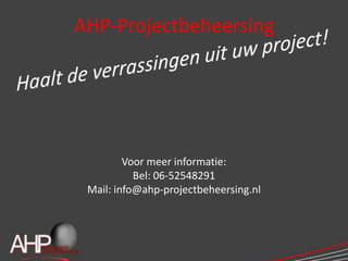 AHP Projectbeheersing | PPTX