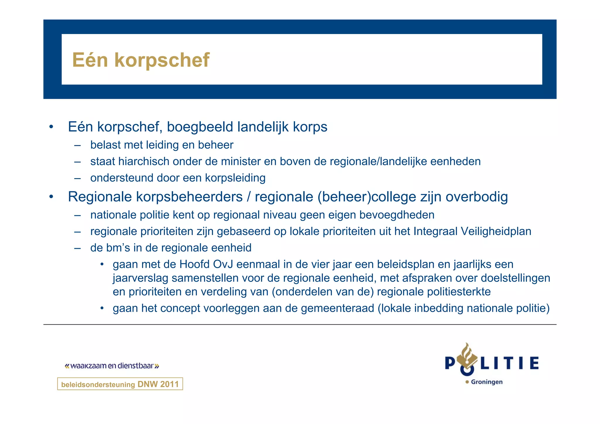 Presentatie landelijke politie | PDF