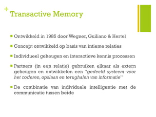 Presentatie Leonie Houtman "Transactive Memory Systems and Knowledge Sharing Boundaries" | PPT
