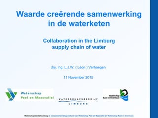 Klant aan het woord: Waarde creërende samenwerking in de waterketen | PPTX