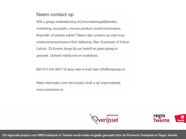 MKB in Twente, Meer Kansen Benutten | PPT