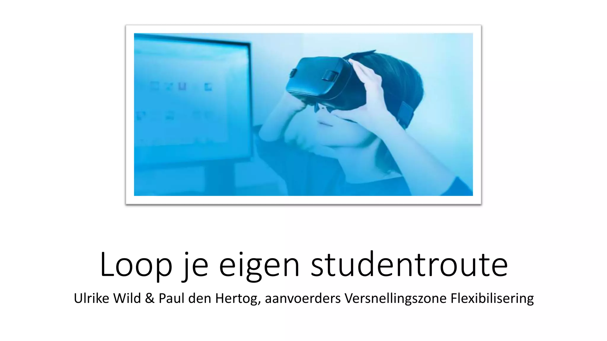 Flexibel onderwijs concreet: studentroutes - Paul den Hertog (HVA ...