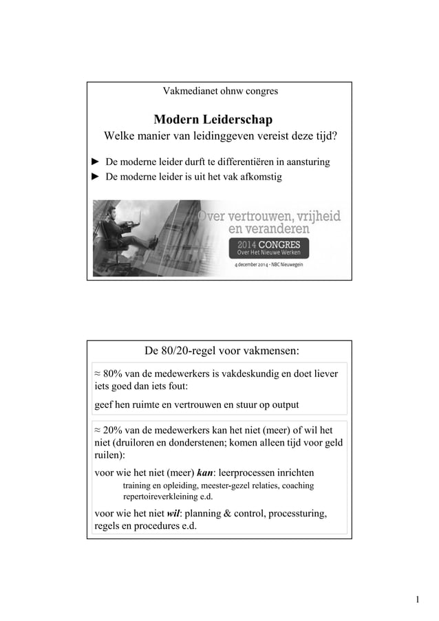 Keynote speech: Over modern leiderschap | PDF