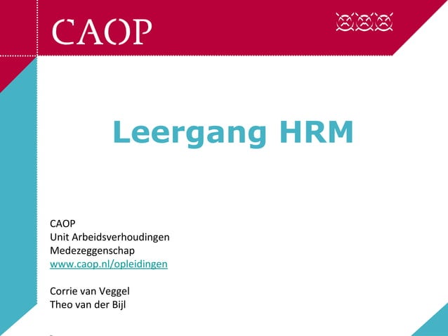 Strategisch HRM voor Ondernemingsraden | PPT | Human Resources | Business