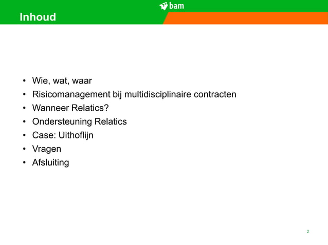 Robin Kuipers - Risicomanagement bij multidisciplinaire contracten | PPT
