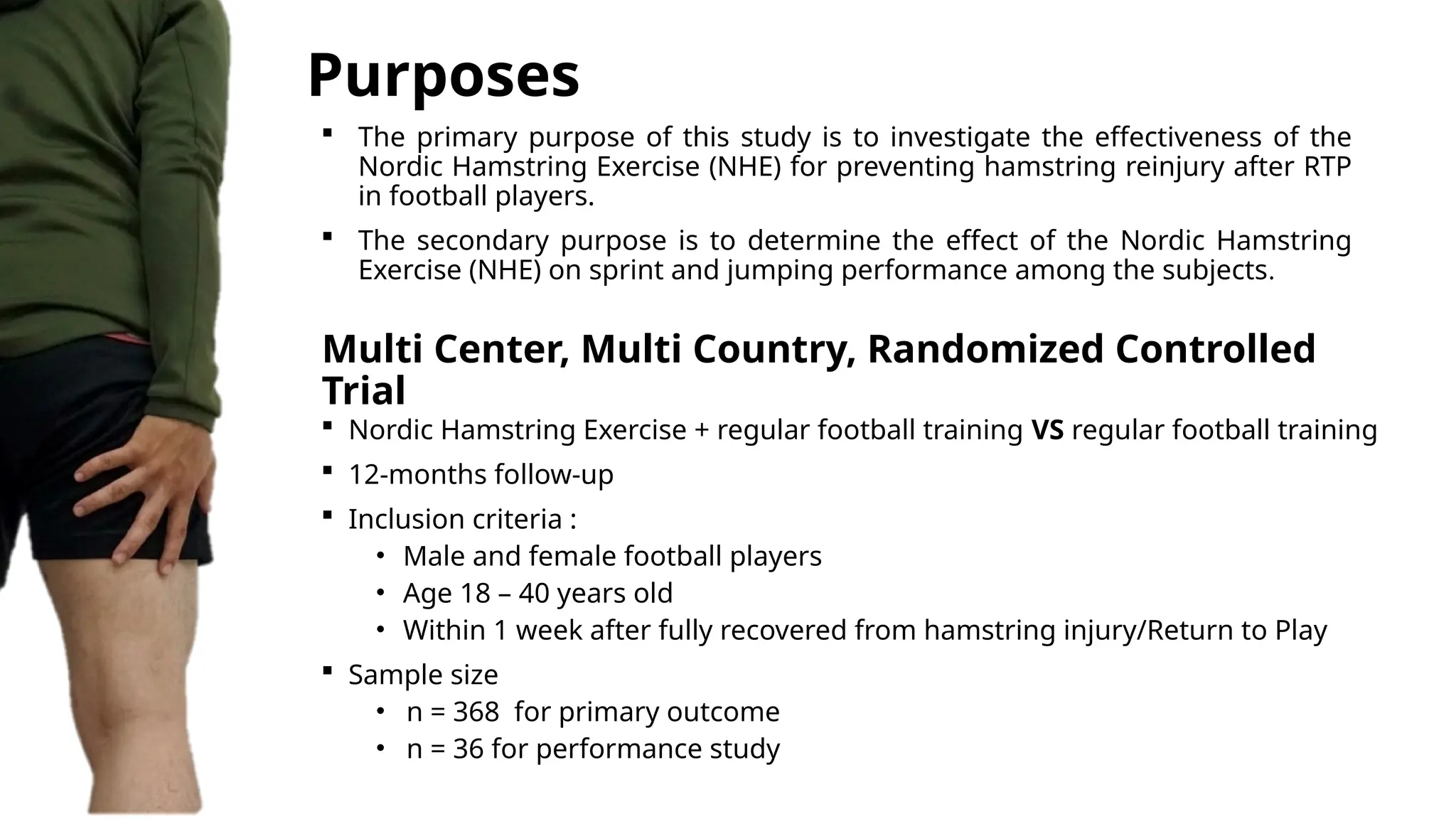 Research on Hamstring Reinjury Prevention : SHARP. International ...