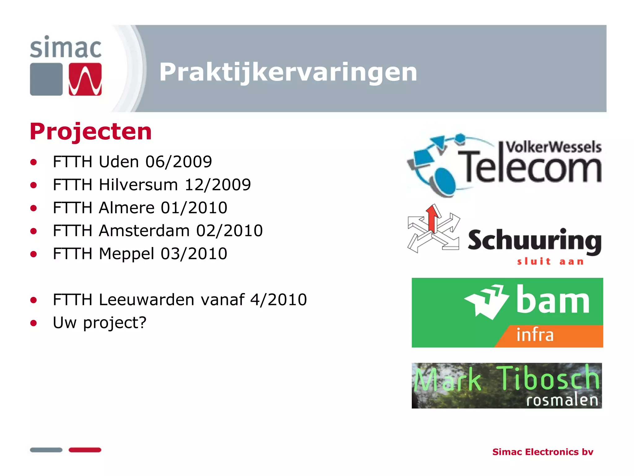 Nieuwe OTDR Meetmethode Simac Electronics glasvezel | PPT