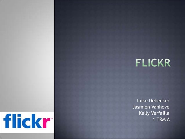 Presentatie social media flickr | PPT