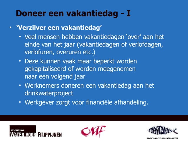Doneer Een Dag / Donate a Day | PPT