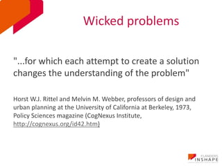 Presentatie wicked problems | PPT