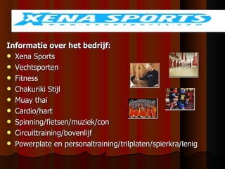 Presentatie Xena Sports | PPT