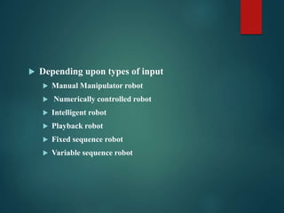 presentation on robotic technology | PPTX