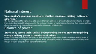 Power, Capability and instruments of Foreign Policy | PPTX
