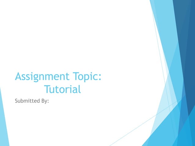 Presentation on tutorials in distance Edu | PPT