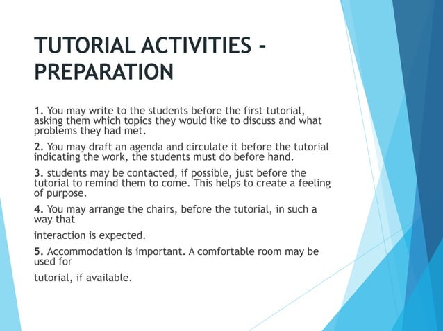 Presentation on tutorials in distance Edu | PPT