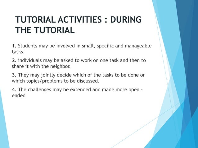 Presentation on tutorials in distance Edu | PPT