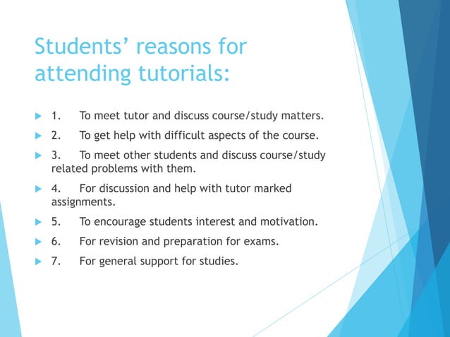 Presentation on tutorials in distance Edu | PPT