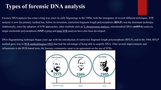 STR Analysis and DNA Typing in Forensic Science: Techniques, Steps & Applications | PPTX