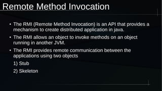 CORBA & RMI in java | ODP