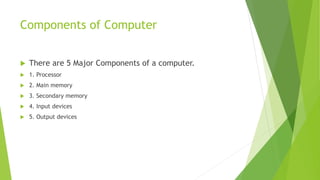 equipment and components of computer | PPT