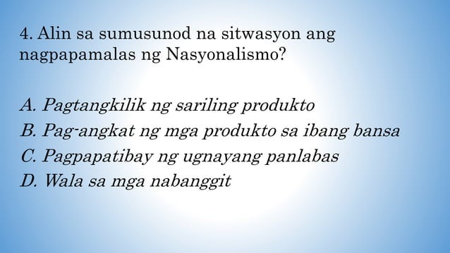 Kaugnayan ng Iba't Ibang Ideolohiya sa pag-usbong ng Nasyonalismo at kilusang Nasyonalista sa ...