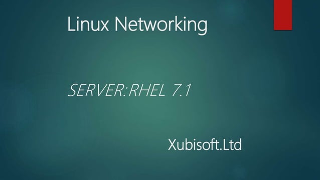 Presentation Linux Server setup Advance Networking | PPT