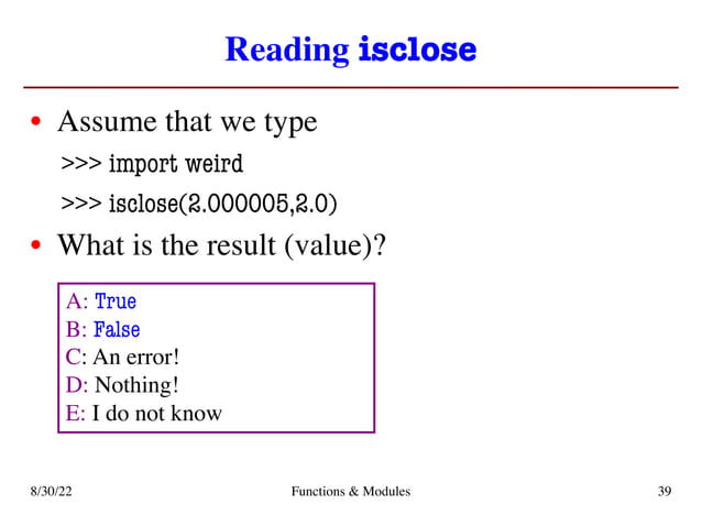 Python Course Functions and Modules Slides | PPT
