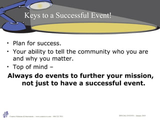 Special Events from Planning to Execution | PPT