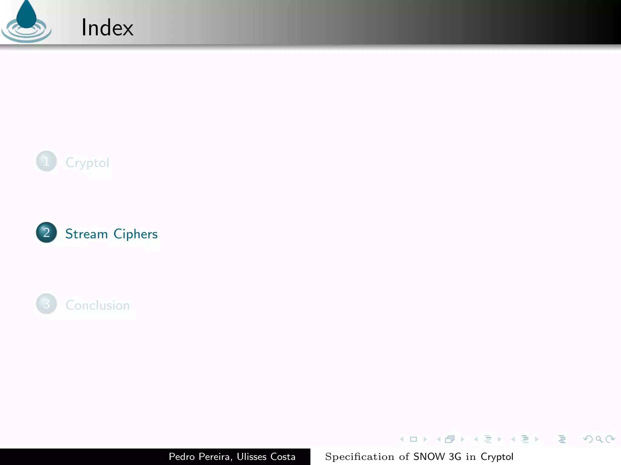 Specification of SNOW 3G in Cryptol | PPT