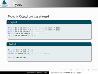 Specification of SNOW 3G in Cryptol | PPT