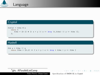 Specification of SNOW 3G in Cryptol | PPT