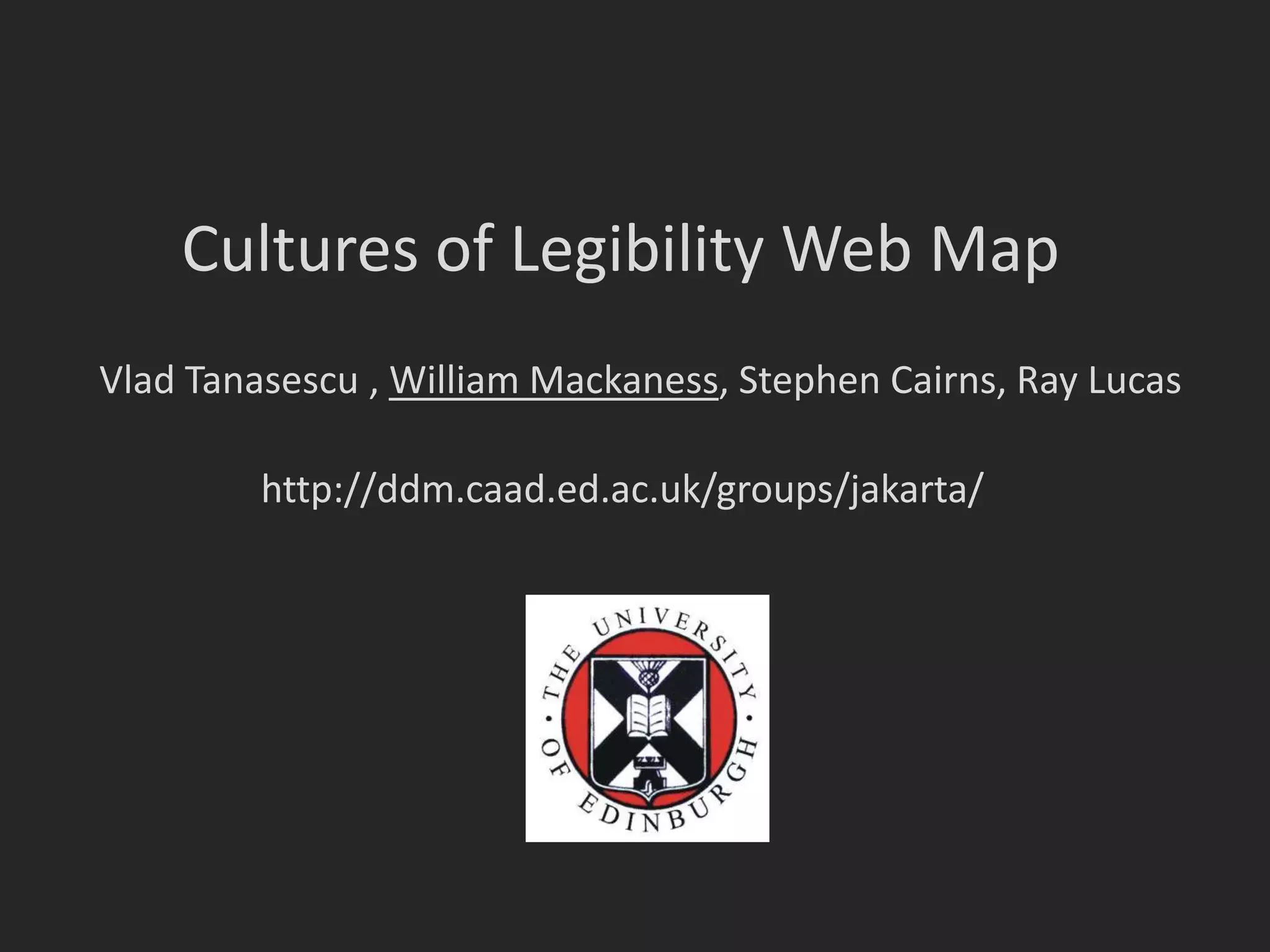 Cultures of Legibility Web Map | PPT