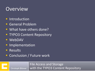 File Access and Storage with the TYPO3 Content Repository | PPT