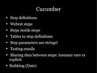 Integration / Acceptance тестирование с помощью Cucumber | ODP ...