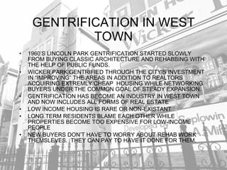 Gentrification In West Town | PPT