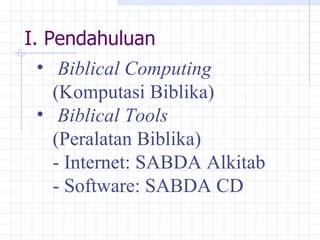 Roadshow SABDA Alkitab | PPT