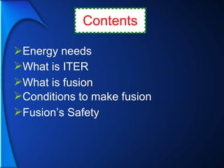 A presentation about ITER | PPT
